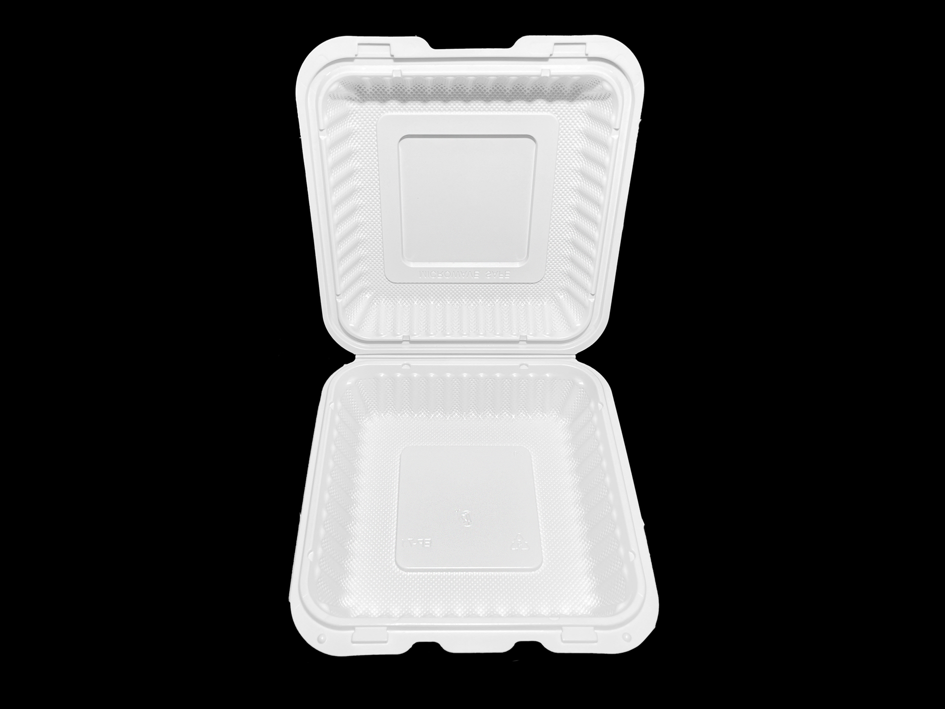 EP-83W 3 compartment Plastic Hinged Container 150 sets - Papier-Eco plus